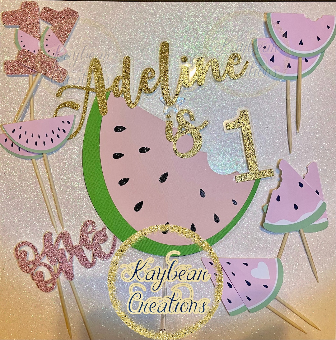One in a Melon Watermelon Cake Topper/ Watermelon Theme/ Watermelon ...