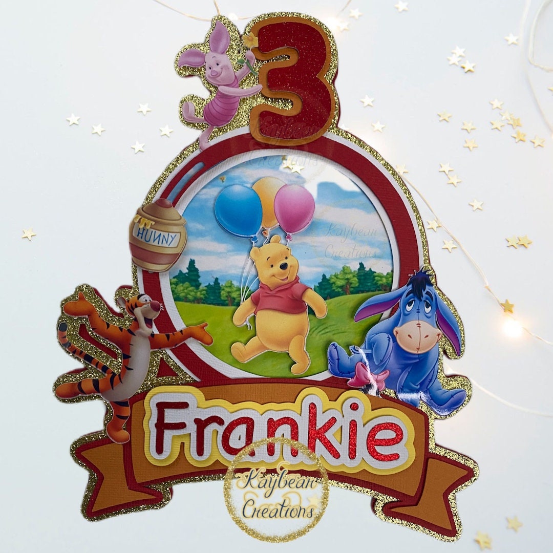 Pooh Cake Inspired Topper/ Winnie the Pooh Cake Topper/ Winnie the Pooh ...