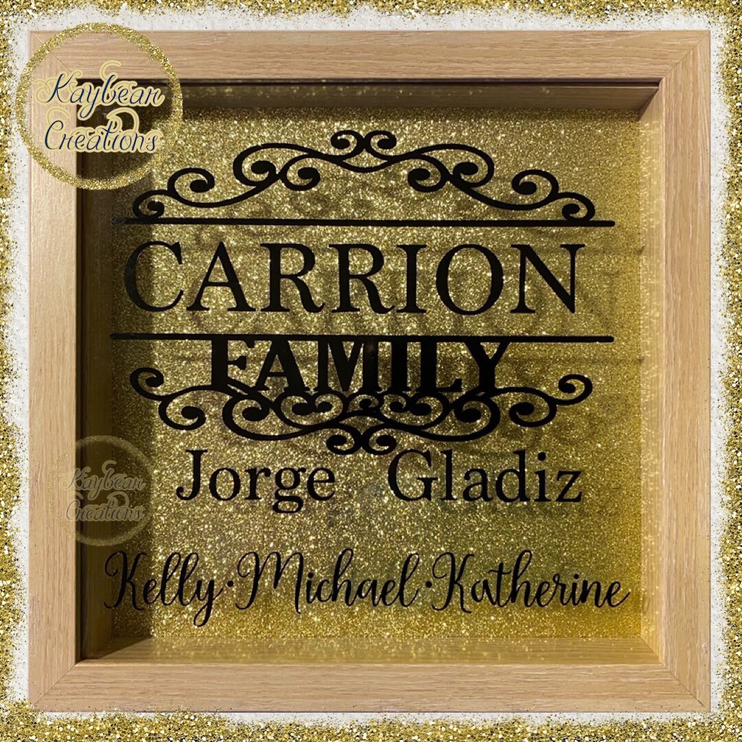 Personalized Family Name Shadow Box - Etsy