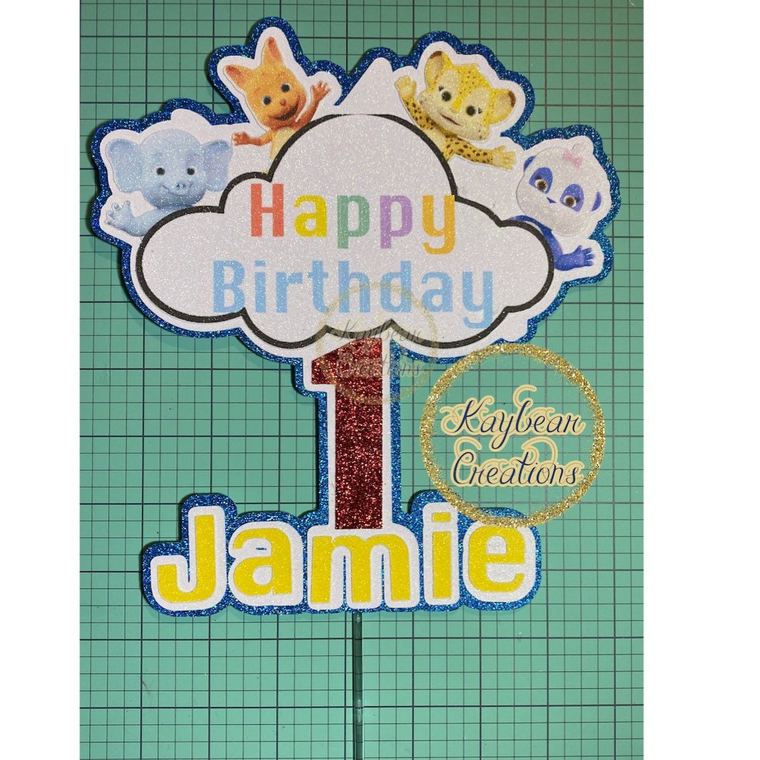 Word Party Inspired Cake Topper, Word Party Shaker Cake Topper, Word ...