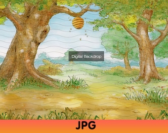 Winnie the Pooh Tree Digital - Etsy