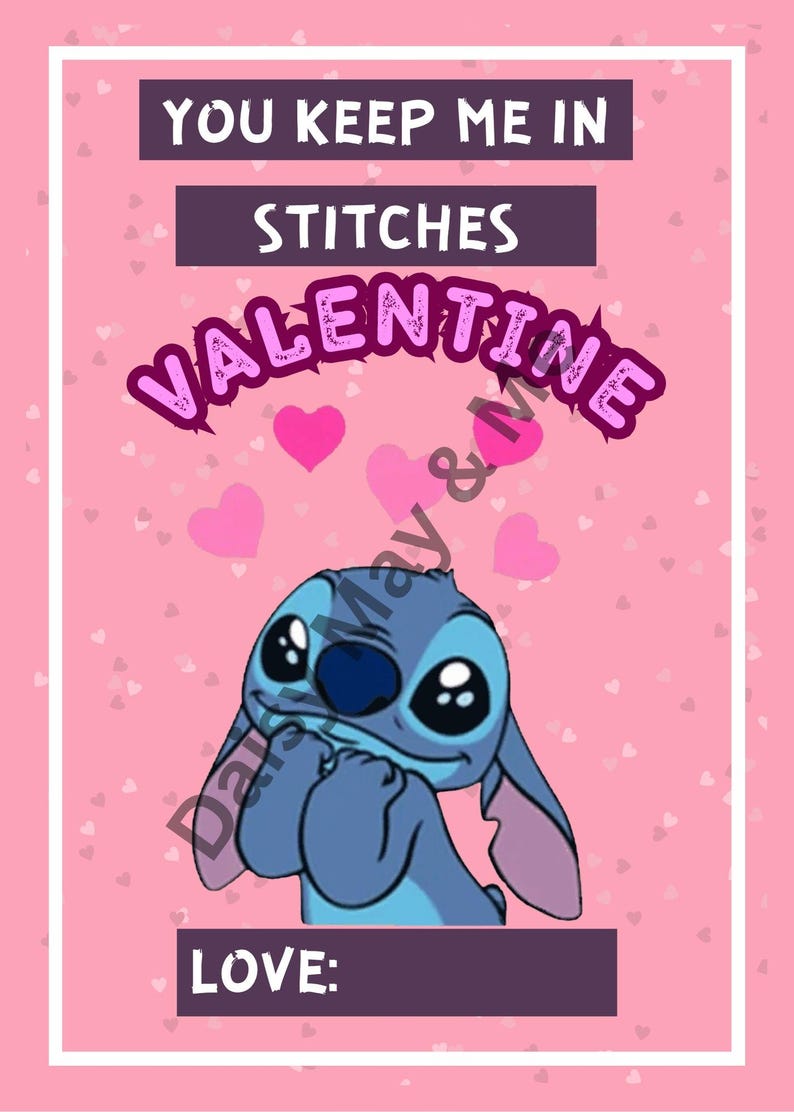 Out of This World Stitch Valentine Instant Download; Lilo and Stitch ...