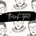 RBG Printable Thank You Card, Ruth Bader Ginsburg Thank You Card ...