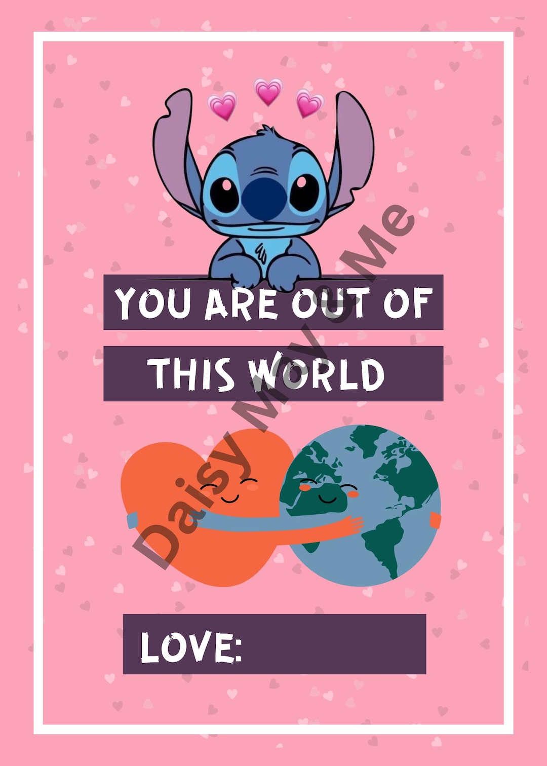 Out of This World Stitch Valentine Instant Download; Lilo and Stitch ...