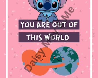 Printable Valentine Card, Lilo and Stitch Valentine Card, Lilo and ...