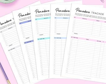 Printable Pomodoro Tracker | Etsy
