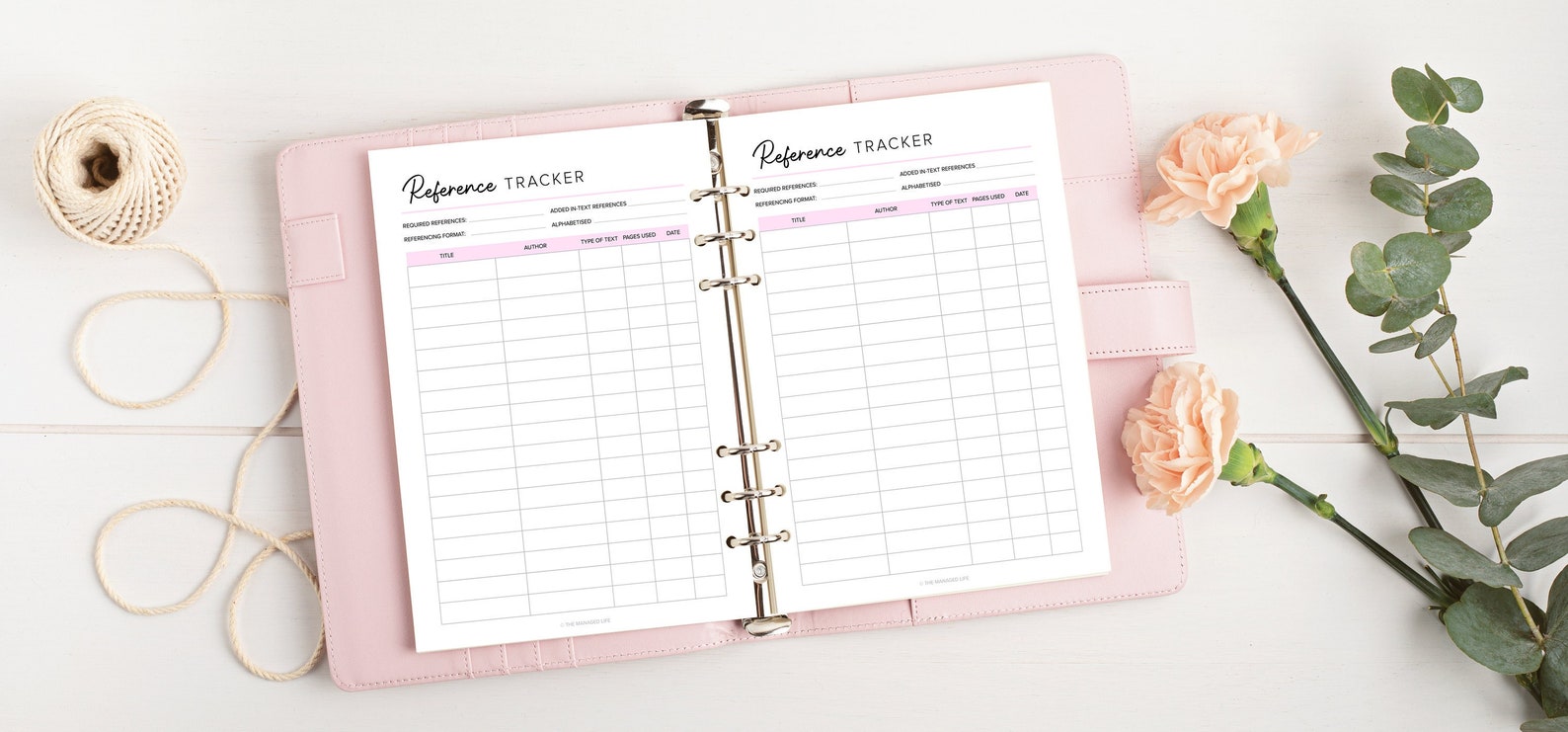 Reference List, Reference Planner Printable, Citation Tracker ...