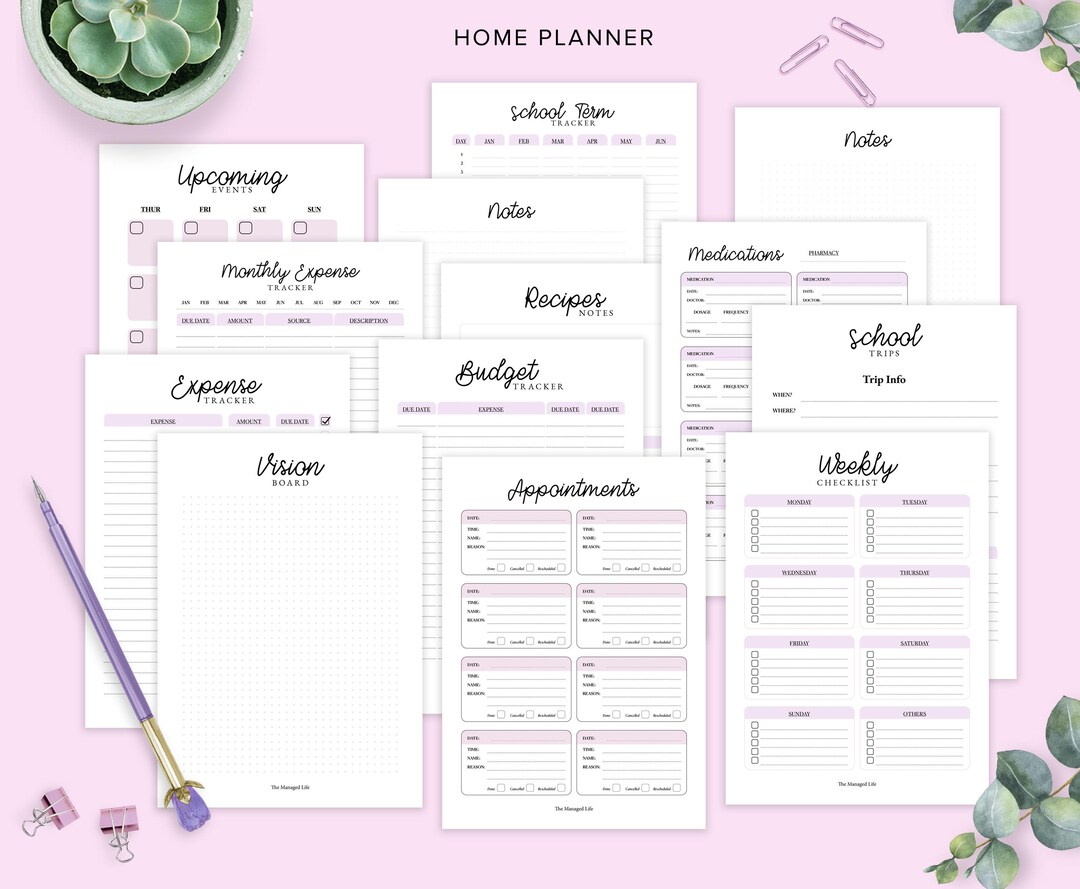 Busy Mom Planner Home Management Planner Working Mom Planner Printable ...