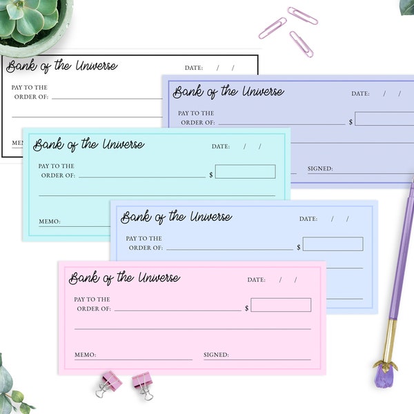 Bank of the Universe Check - Etsy