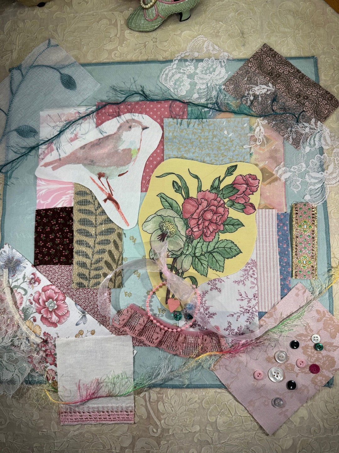 Slow Stitch Kit Spring Bouquet - Etsy