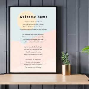 DIY Housewarming Printable Art, Home Sweet Home Poem, First Home ...