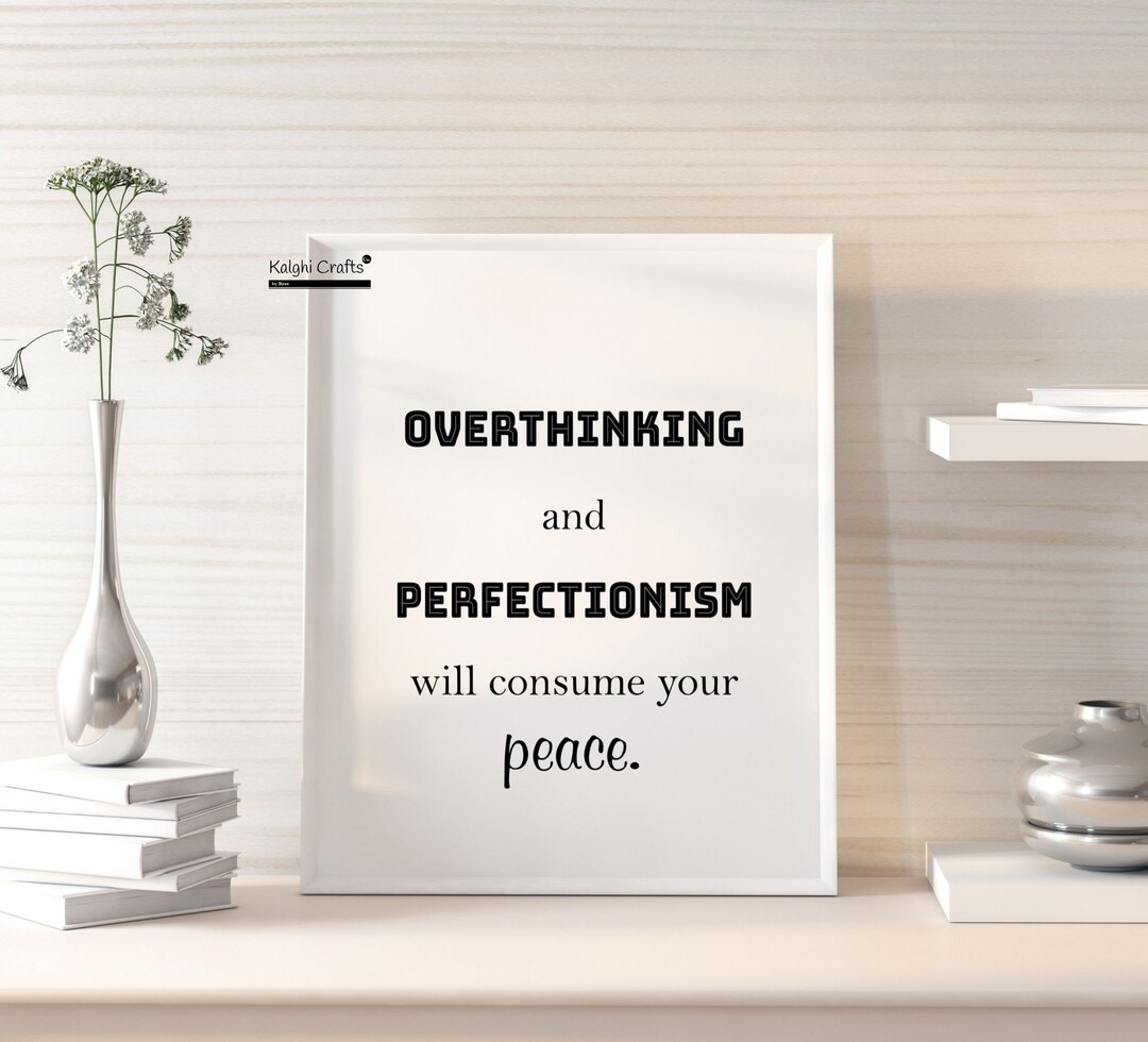Digital Download Overthinking and Perfectionism Wall Décor Prints for ...