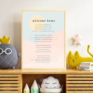 DIY Housewarming Printable Art, Home Sweet Home Poem, First Home ...
