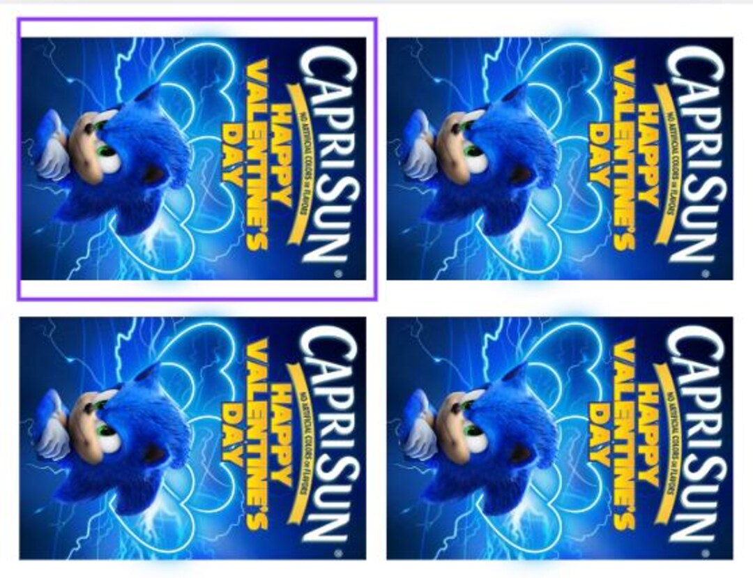 Sonic Capri Sun Labels - Etsy