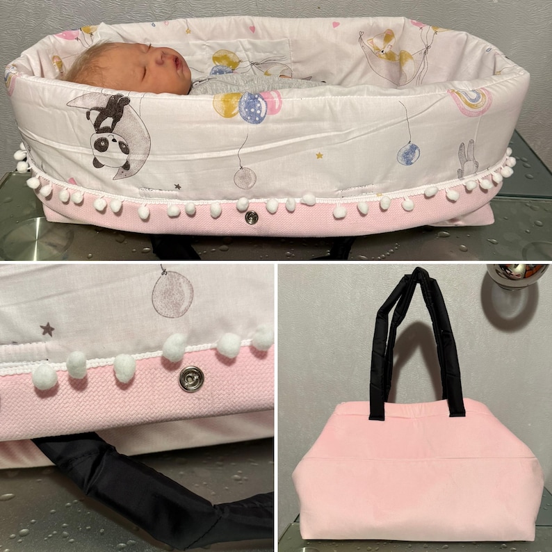 Up to 24" Reborn Doll Bassinett Bag. Display Crib. Bag Turns Into Cot ...