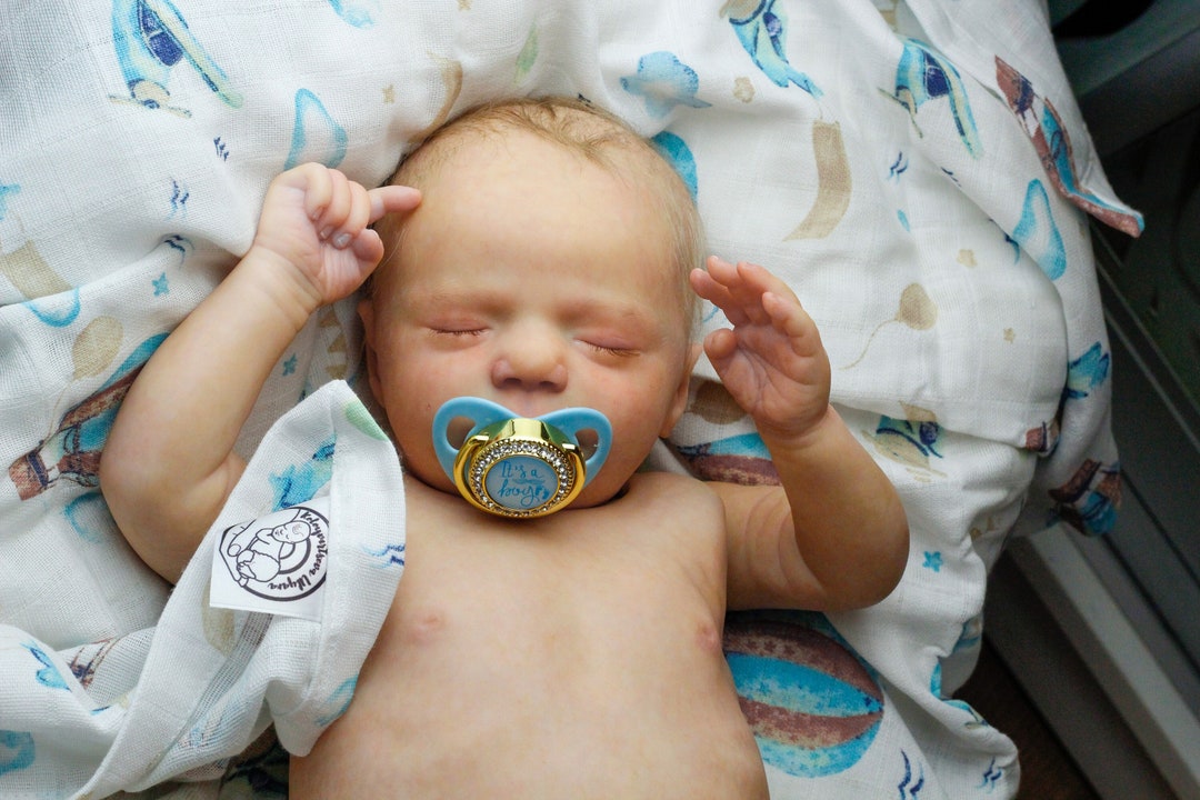 Ready for Ship From USA. Real Born Baby Boy Mdison Asleep. Hi Like Real ...