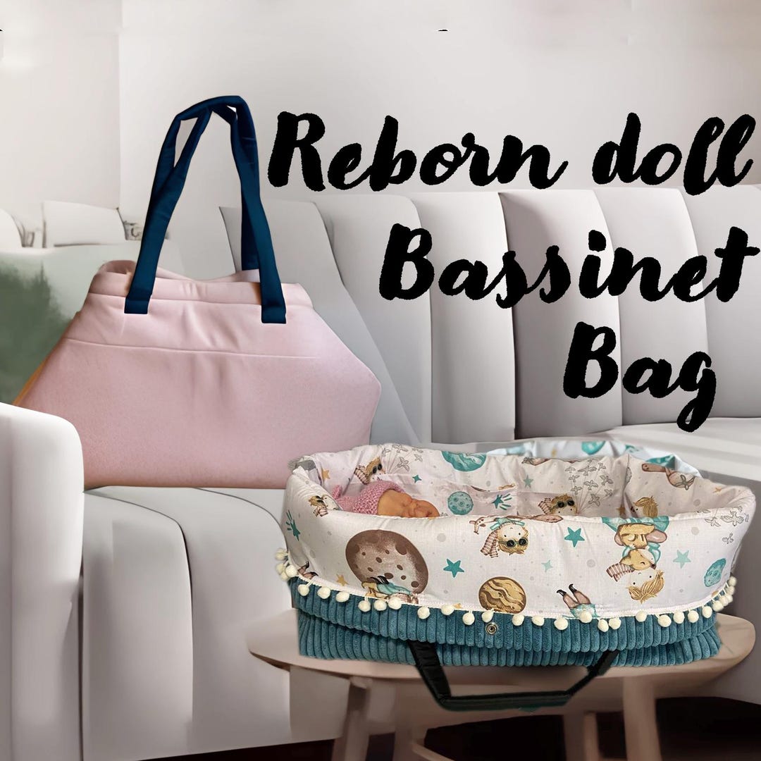 24" Reborn Doll Bassinett. Bag Turns Into Cot for Reborns. Display Crib ...