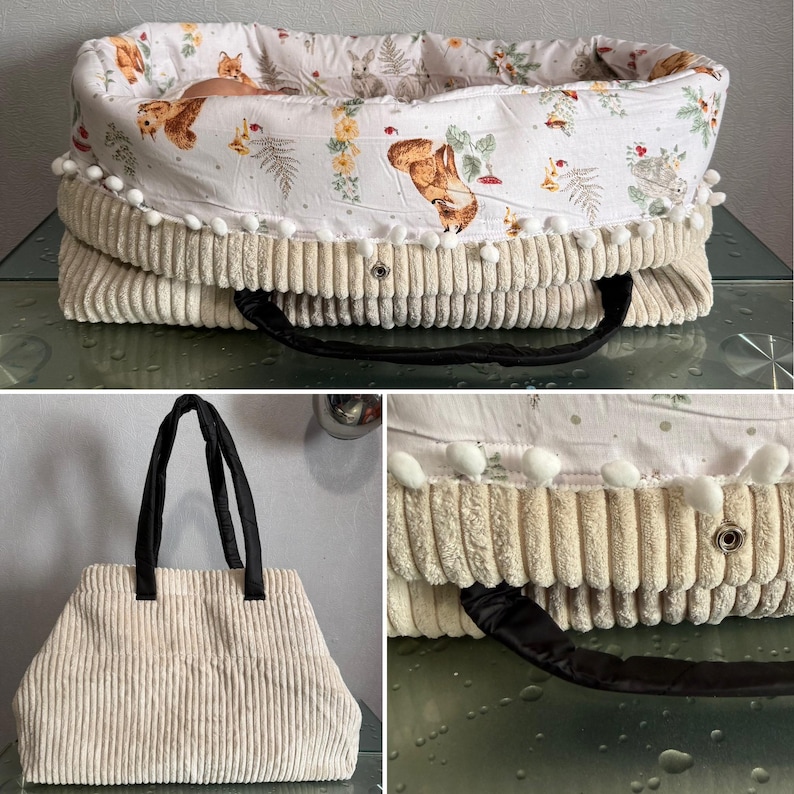 Up to 24" Reborn Doll Bassinett Bag. Display Crib. Bag Turns Into Cot ...