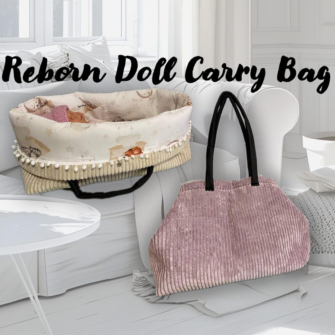 Up to 24" Reborn Doll Bassinett Bag. Display Crib. Bag Turns Into Cot ...