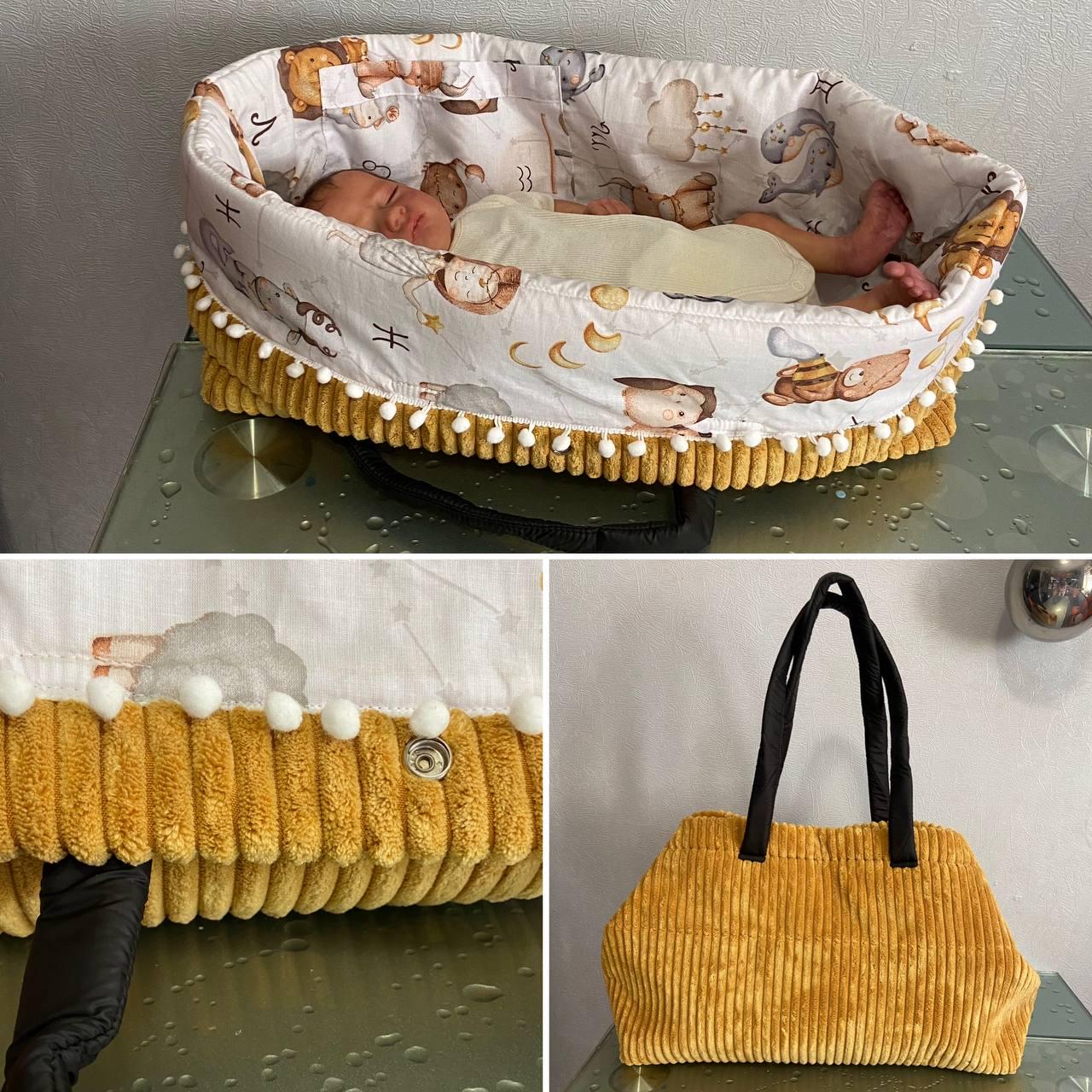 Up to 24" Reborn Doll Bassinett Bag. Display Crib. Bag Turns Into Cot ...