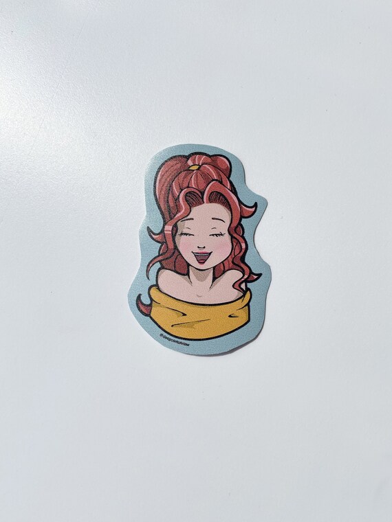 Smiling Girl 3 inch 3m vinyl sticker | Etsy