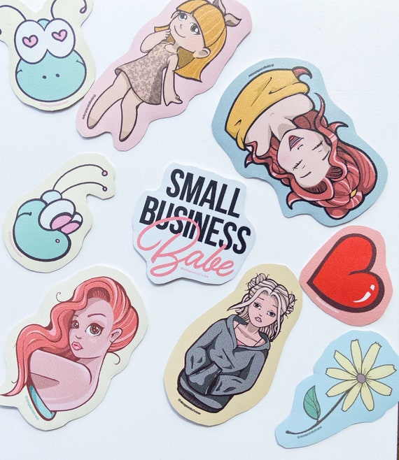 Cute Vinyl Sticker Lot 9 Stickers | Etsy