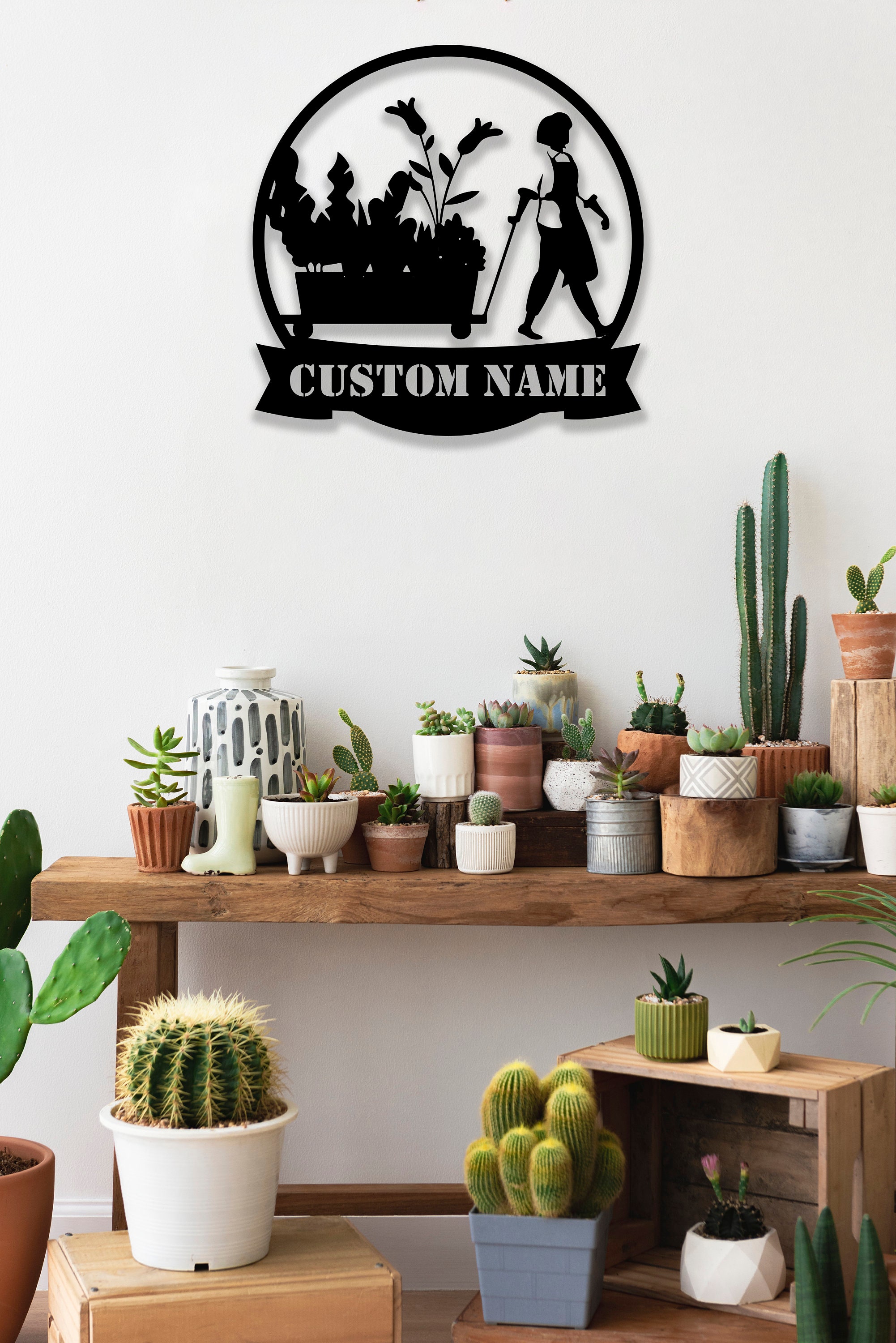 Customized Florist Metal Sign With LED Lights, Personalized Florist ...