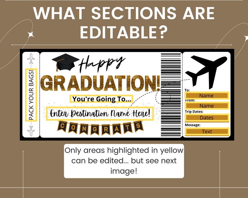 Graduation Boarding Pass. Graduation Ticket. Graduation Gifts. - Etsy