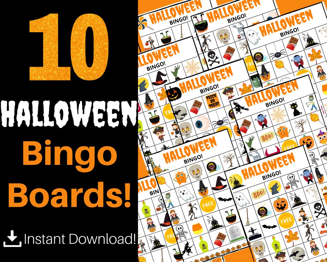 Halloween Bingo for Kids. Halloween Bingo Cards. Halloween Bingo Game ...