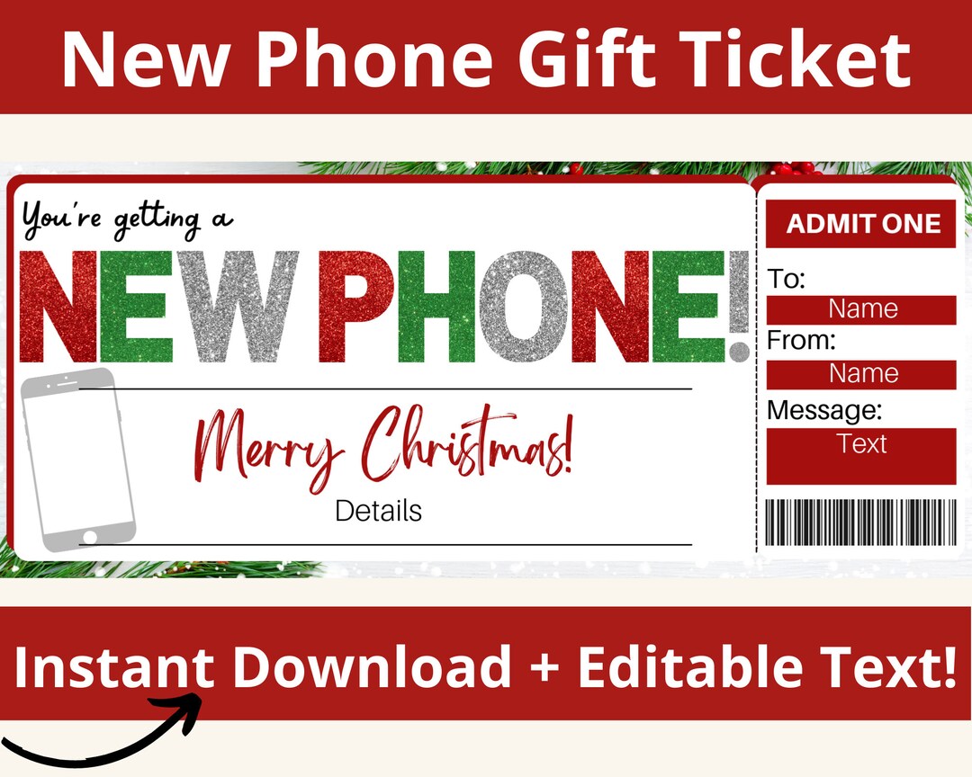 New Phone Gift Certificate. New Phone Ticket. New Phone Coupon. New ...
