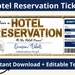 Hotel Reservation Voucher. Hotel Ticket. Hotel Voucher. Hotel Stay ...