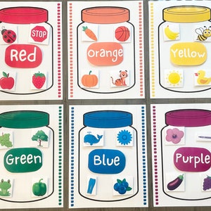 Color Matching Printable. Color Sorting Activities. Toddler Worksheets ...