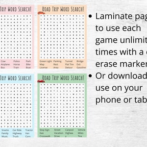Road Trip Wordsearch. Road Trip Games, Road Trip Printables for Kids ...