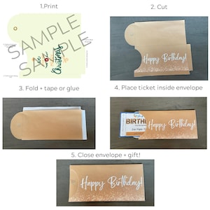 Ticket Envelope. Printable Envelope Template. Christmas Envelope ...