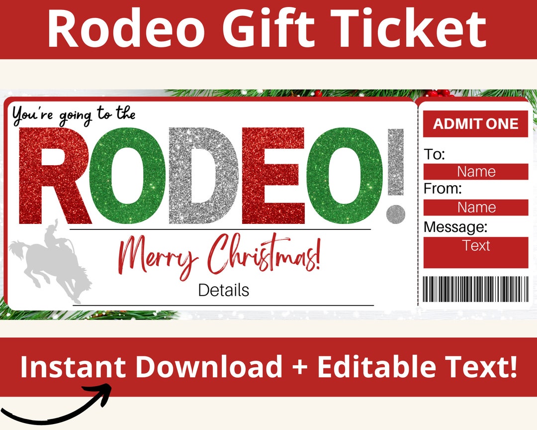 Rodeo Ticket Invitation. Rodeo Gifts. Rodeo Invite. Rodeo - Etsy