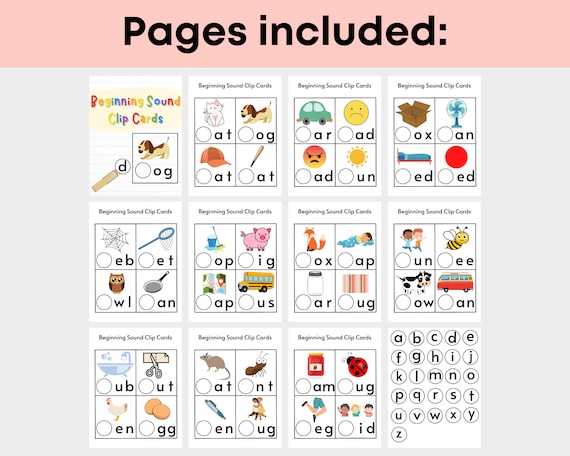 Hojas De Trabajo De Combinación De Sonidos Iniciales Para Imprimir