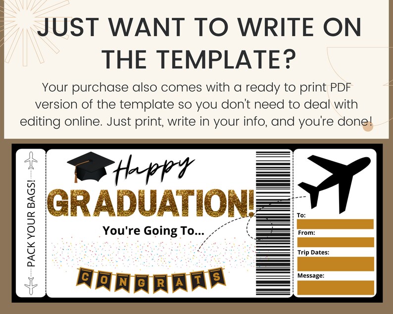 Graduation Boarding Pass. Graduation Ticket. Graduation Gifts. - Etsy