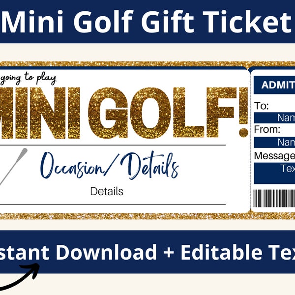 Golf Voucher Template - Etsy