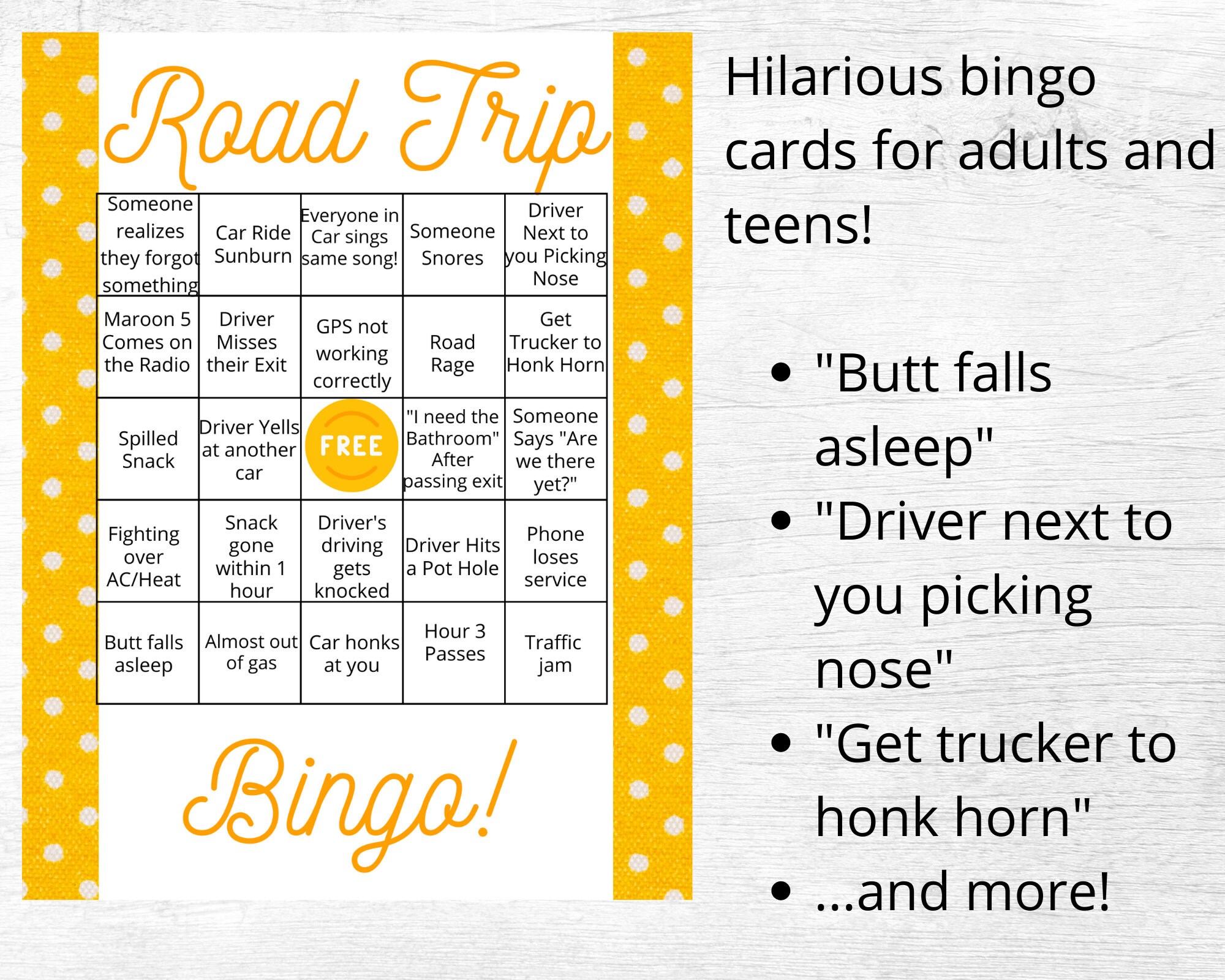 Road Trip Bingo. Road Trip Games. Road Trip Activities. Road - Etsy
