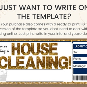 House Cleaning Gift Certificate. House Cleaning Coupon. House Cleaning ...