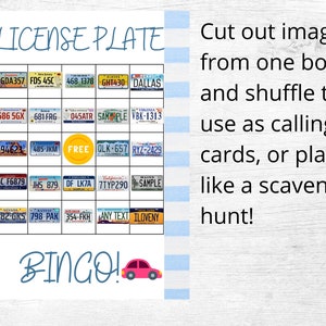 License Plate Bingo. Road Trip Games, Road Trip Printables for Kids ...