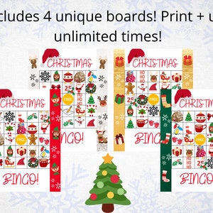 Christmas Bingo Boards! Christmas Bingo Games for Kids! Christmas ...