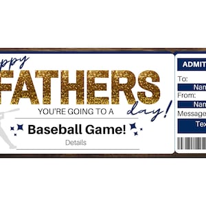 Baseball Game Ticket. Baseball Ticket Template. Baseball Ticket Gift ...