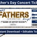 Fathers Day Concert Ticket Gift. Printable Concert Ticket. - Etsy