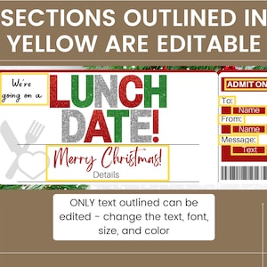 Lunch Date Ticket. Lunch Gift Card. Lunch Gift Certificate. Lunch ...