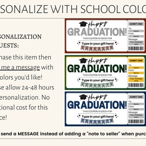Printable Graduation Coupon. Graduation Gifts. Editable | Etsy