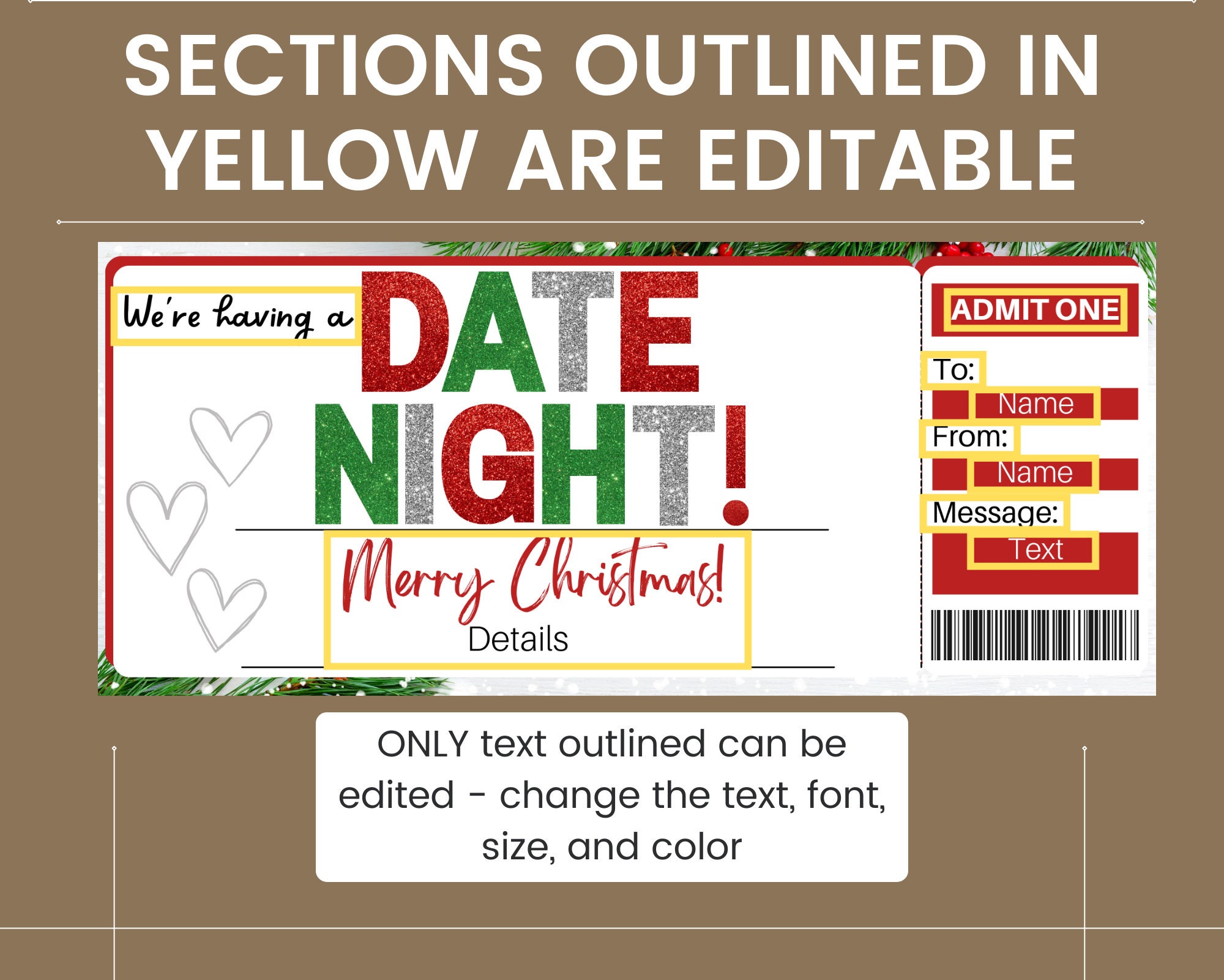 Date Night Coupon Template. Date Night Tickets. Date Coupons. Date ...