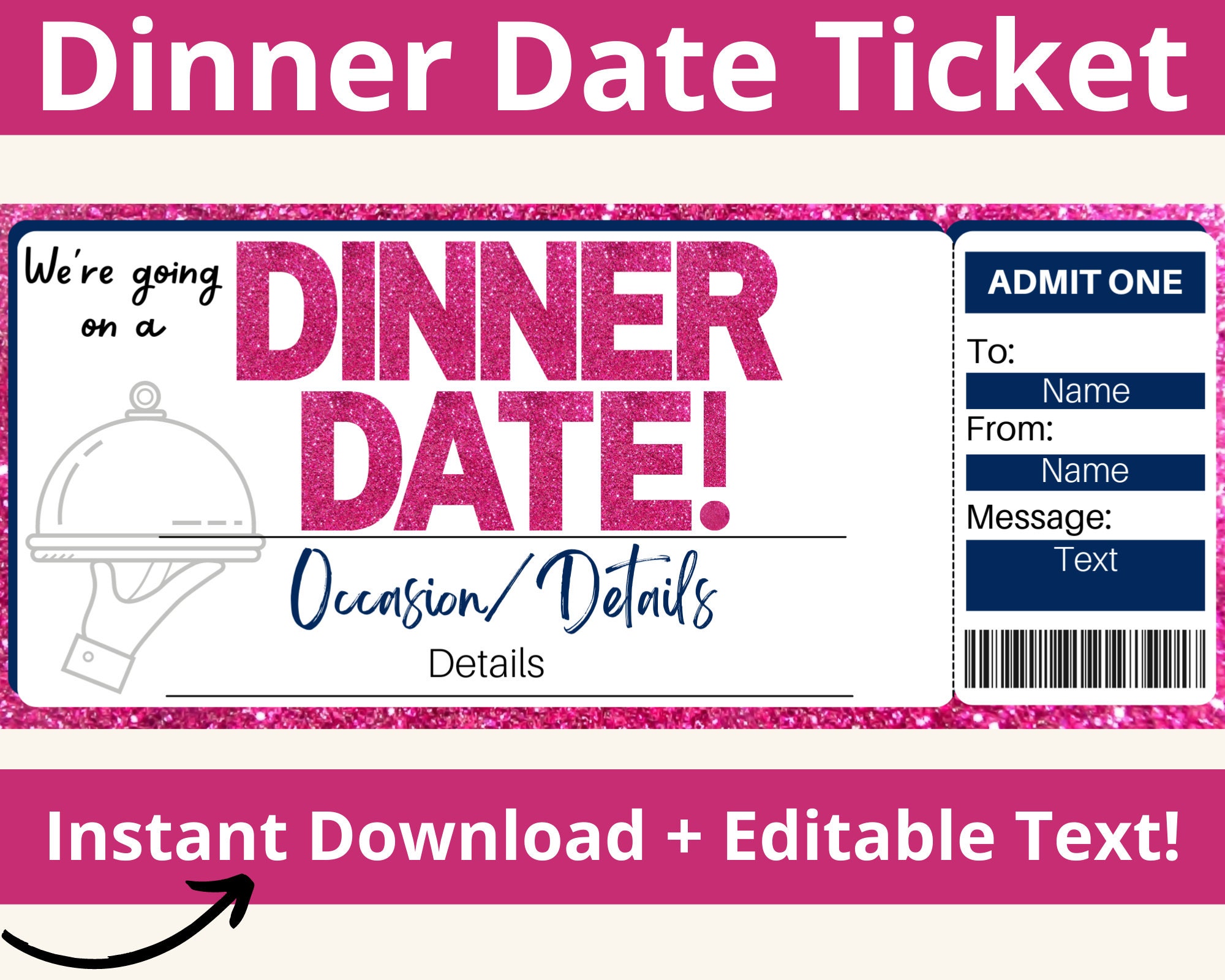 Dinner Date Coupon. Dinner Date Voucher. Birthday Dinner - Etsy