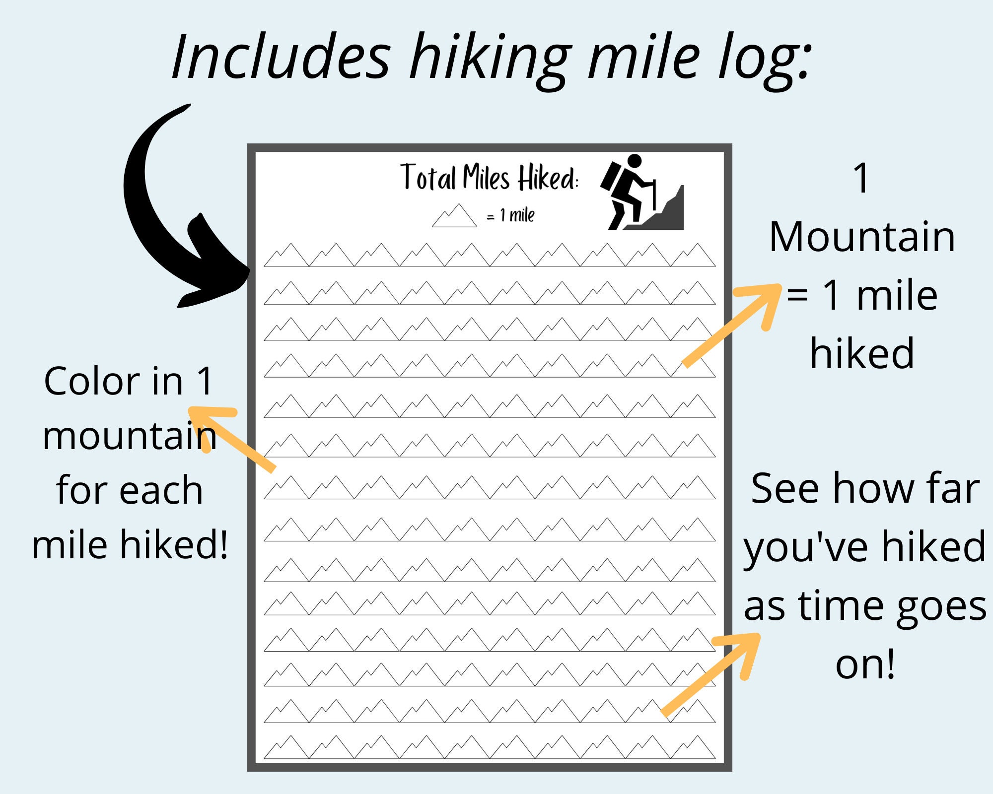 Hiking Log. Hiking Log Book. Hiking Tracker. Trail Log. Hiking - Etsy