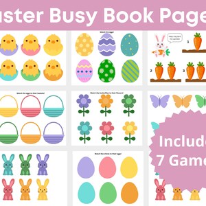 Easter Busy Book. Easter Busy Binder. Easter Worksheets for Toddlers ...